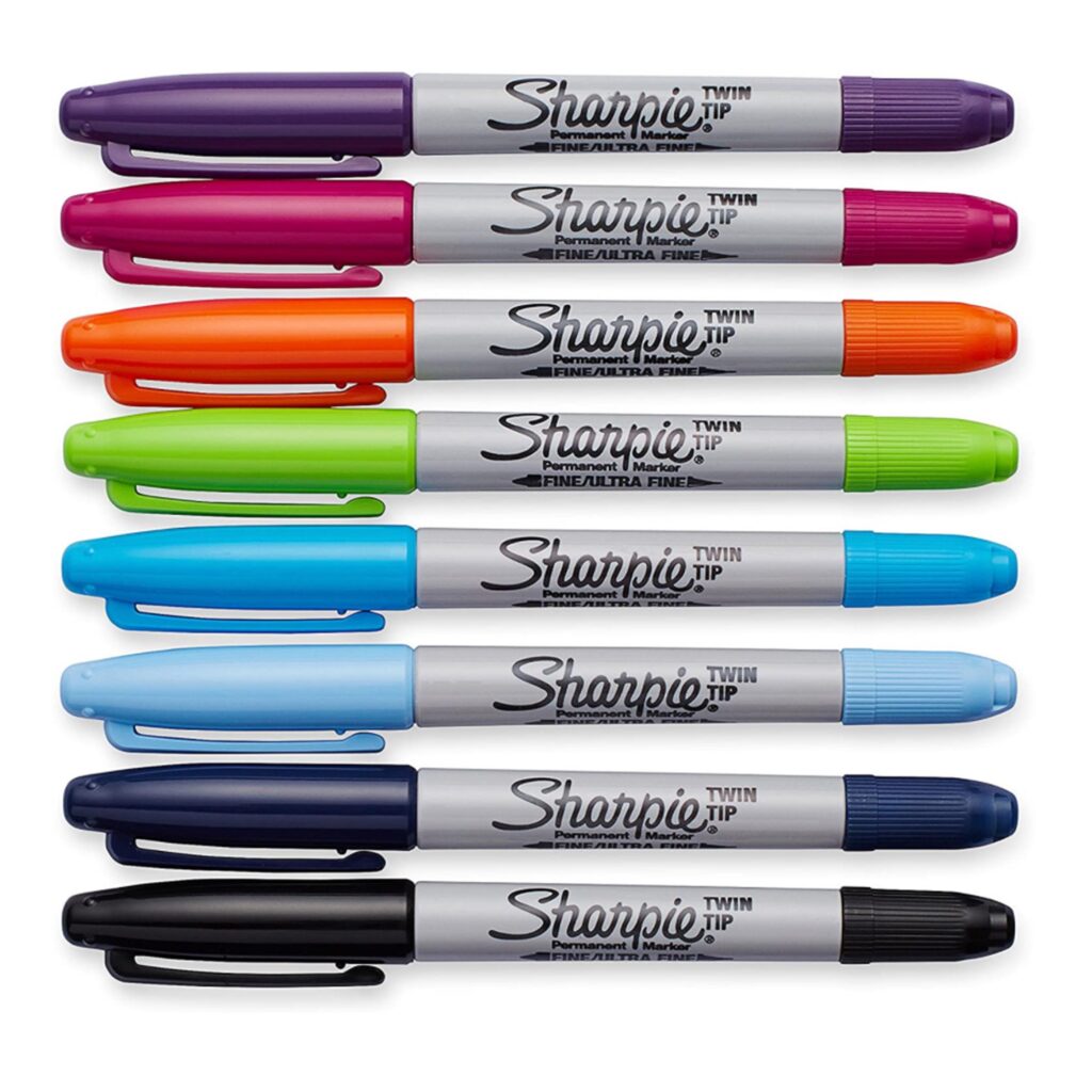 Sharpie Permanent Markers – Twin Tip x8 Colours – Artzmania